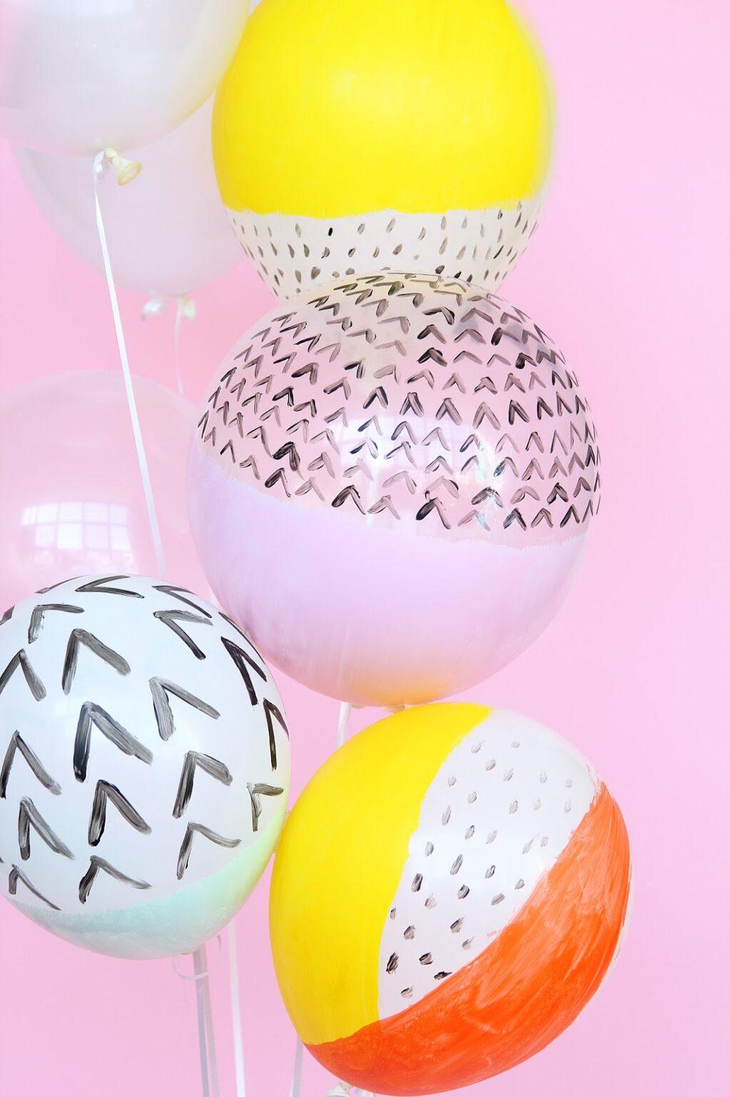 Graphic Painted Party Balloons On A Subtle Revelry – Aww Sam