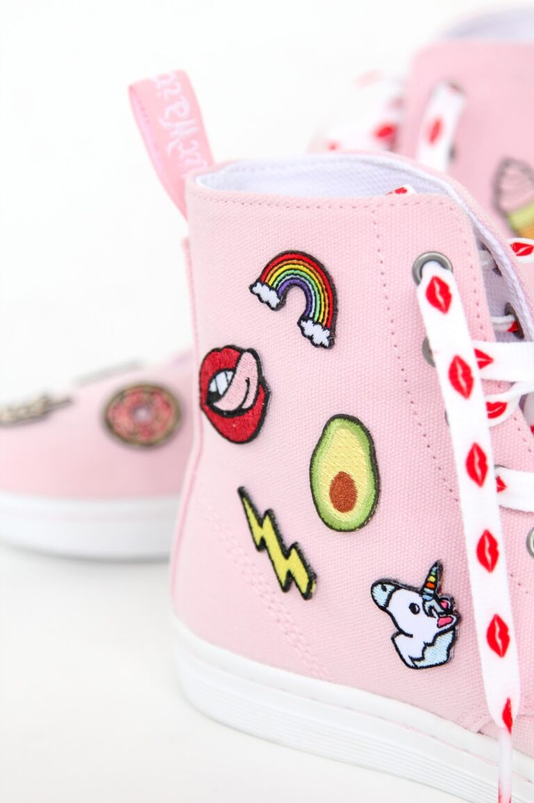 DIY Patch Patterned Sneakers – Aww Sam