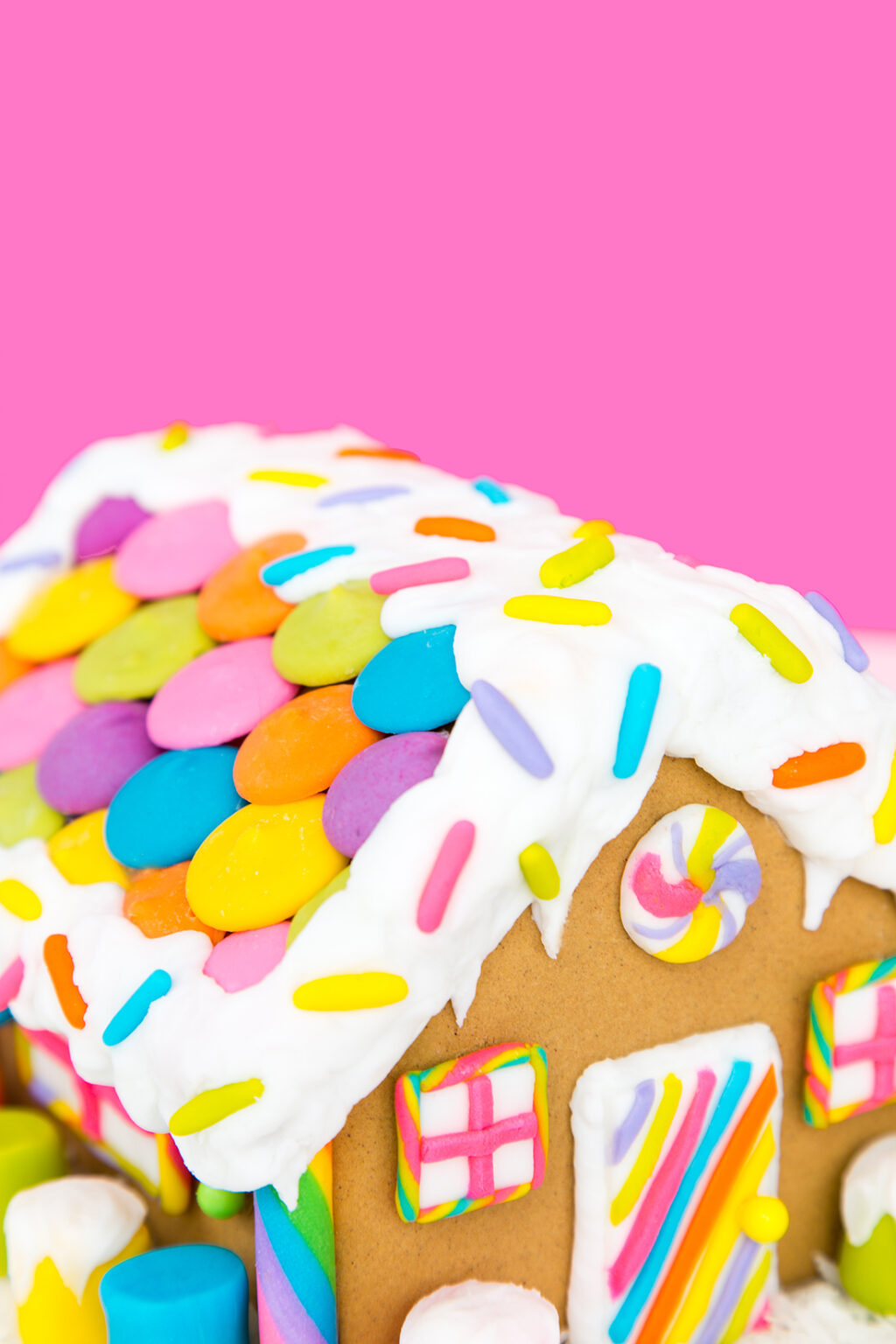 DIY Rainbow Lisa Frank Gingerbread House – Aww Sam