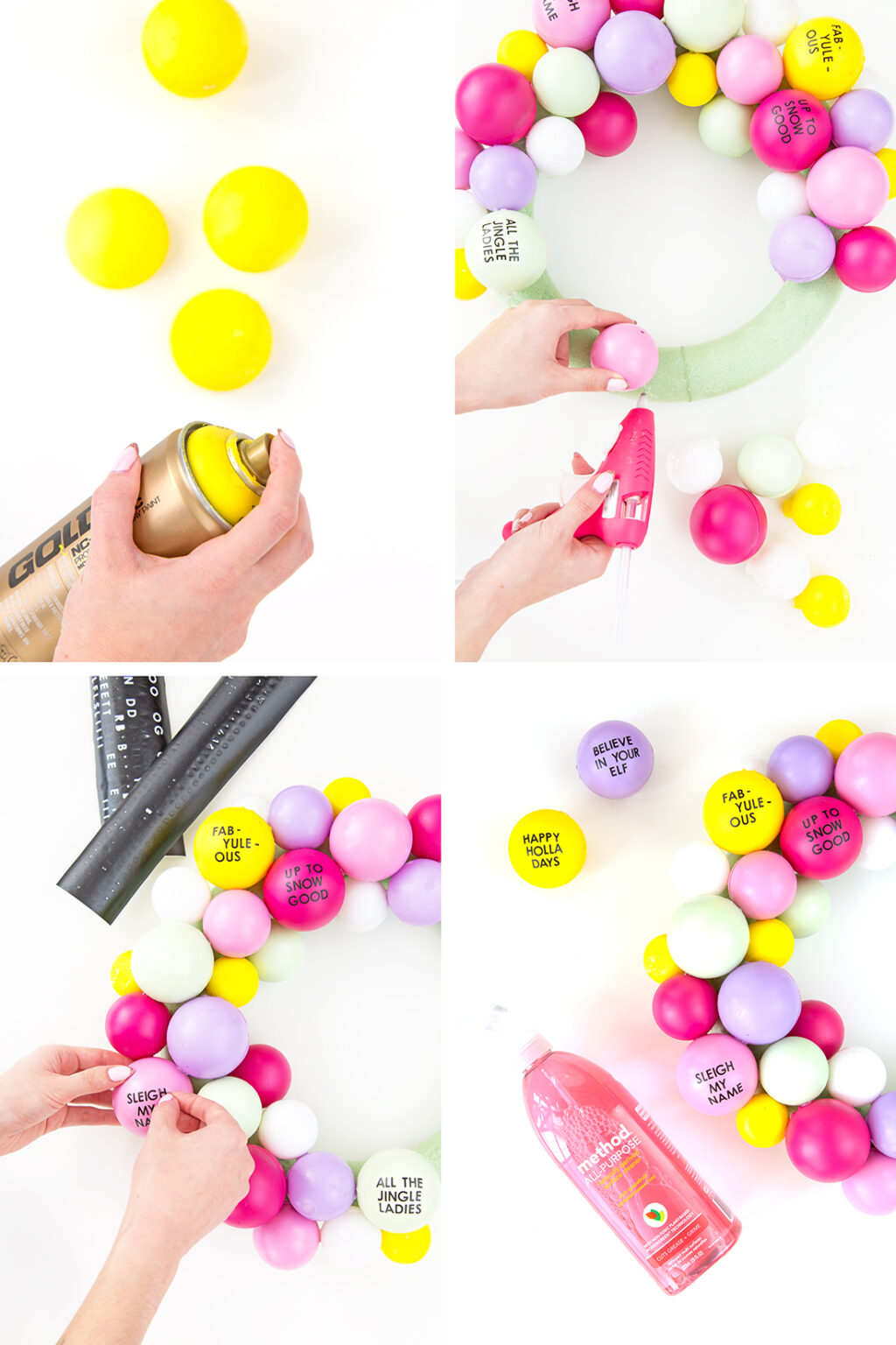 DIY Pun Ornament Wreath – Aww Sam