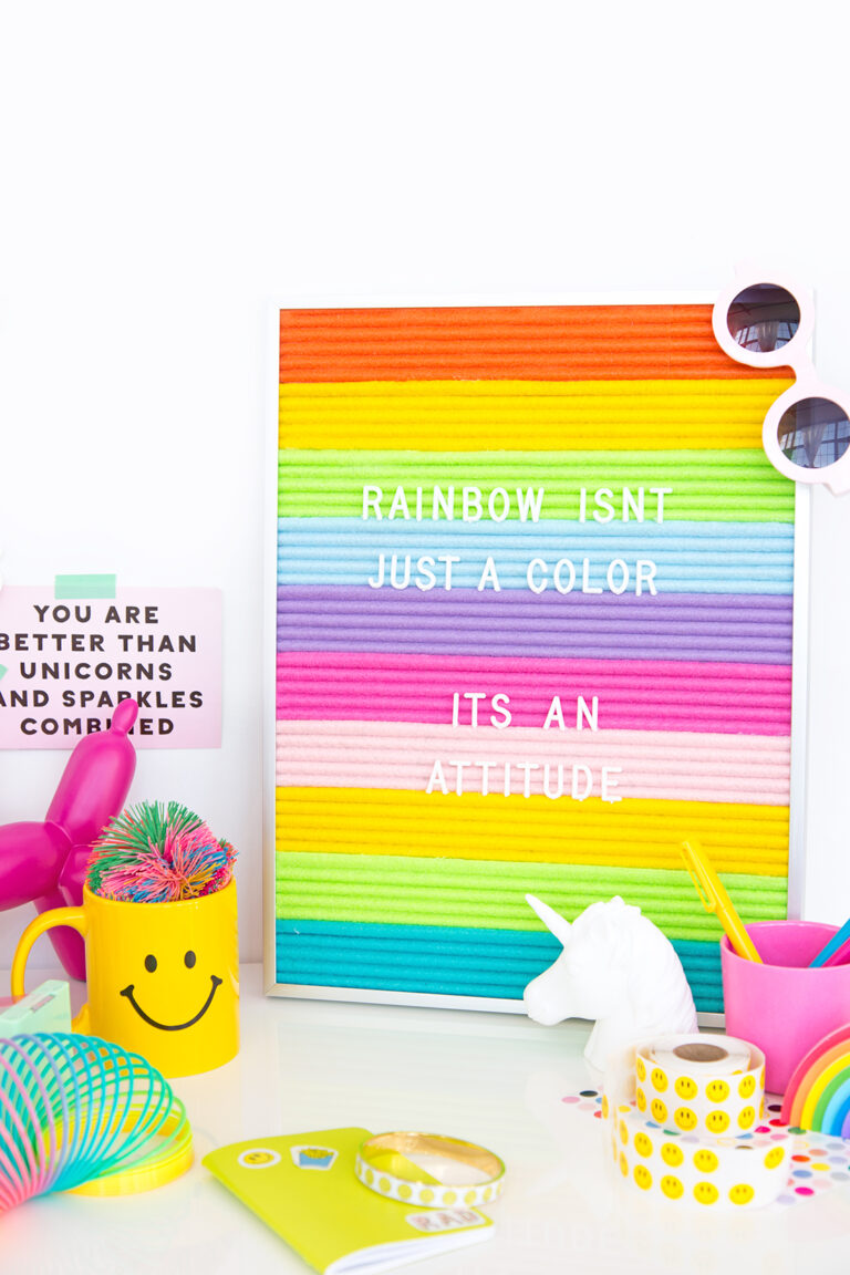 DIY Rainbow Felt Letter Board – Aww Sam