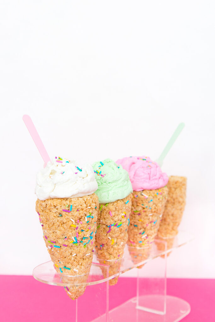 Rice Krispie Treat Ice Cream Cones – Aww Sam