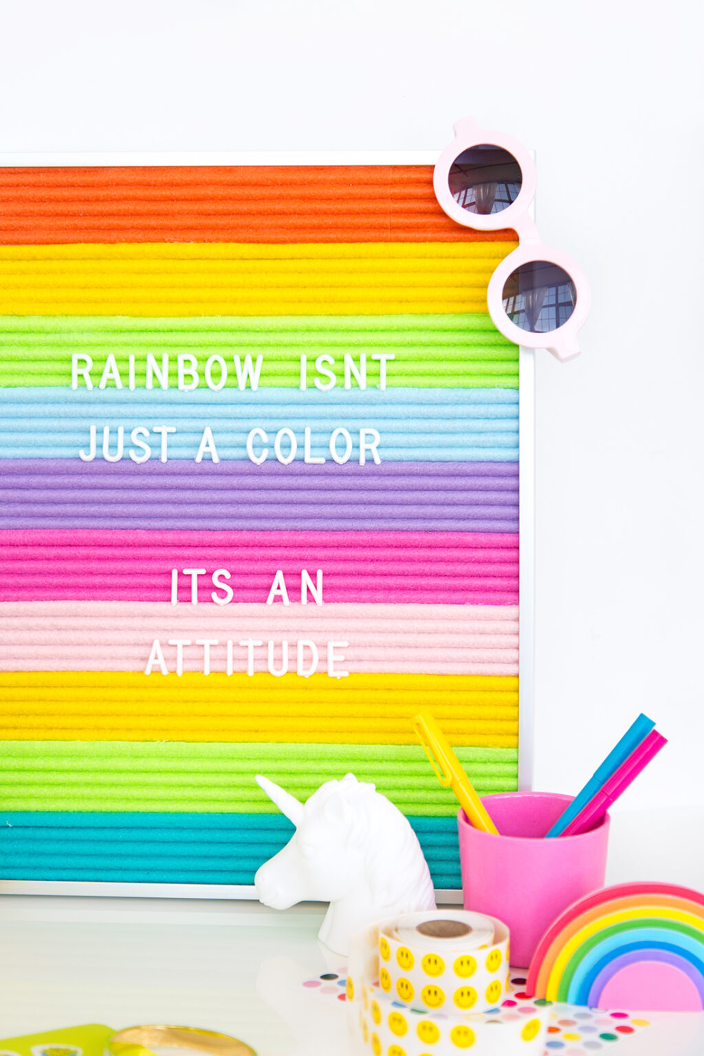 DIY Rainbow Felt Letter Board – Aww Sam
