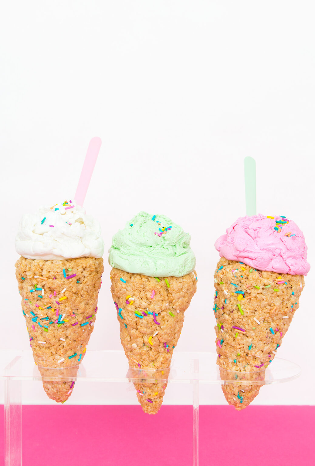 Rice Krispie Treat Ice Cream Cones – Aww Sam