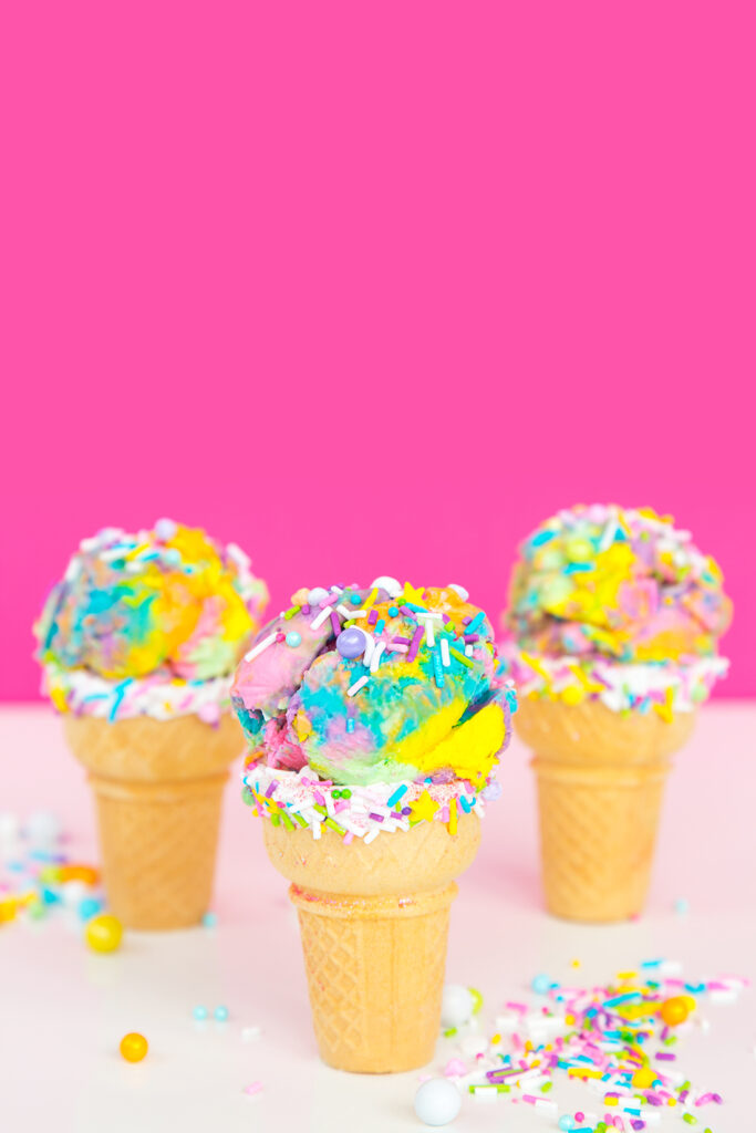 How To Make Rainbow Marbled Ice Cream – Aww Sam