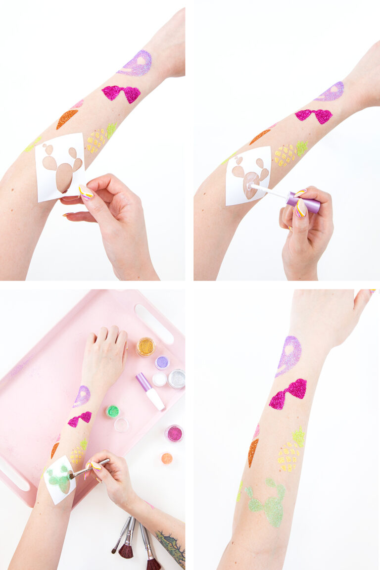 DIY Glitter Temporary Tattoos – Aww Sam