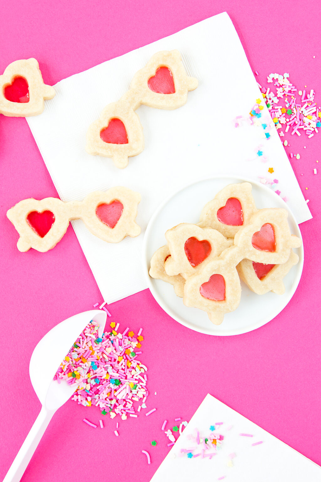 DIY “Stained Glass” Heart Sunglasses Cookies – Aww Sam