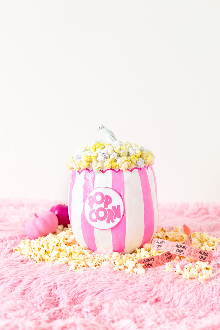 DIY No-Carve Popcorn Pumpkin – Aww Sam