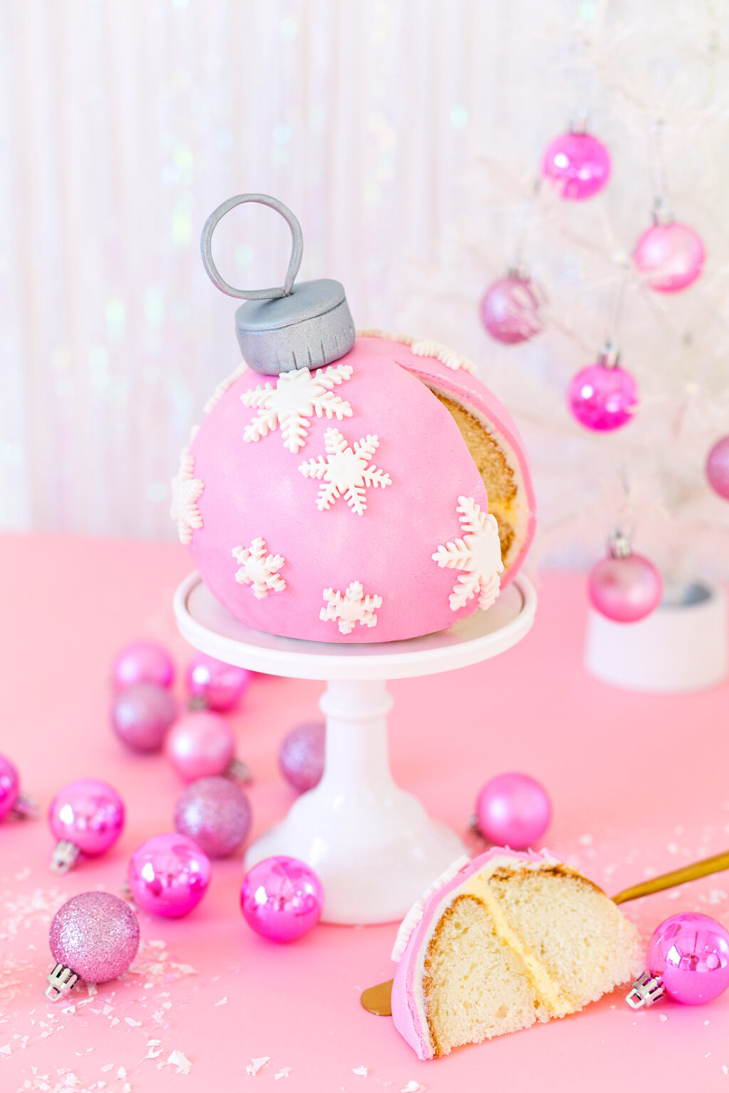 DIY Giant Pink Ornament Cake – Aww Sam