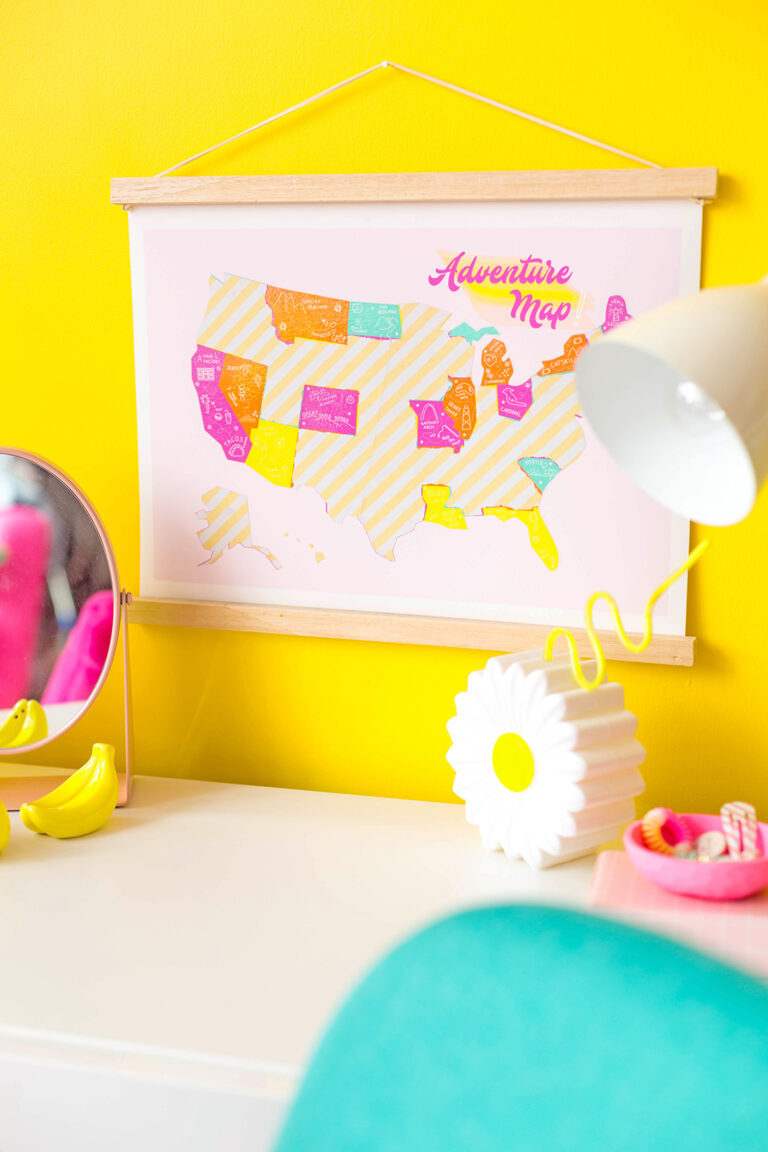 DIY Scratch Off Travel Map + Printable – Aww Sam