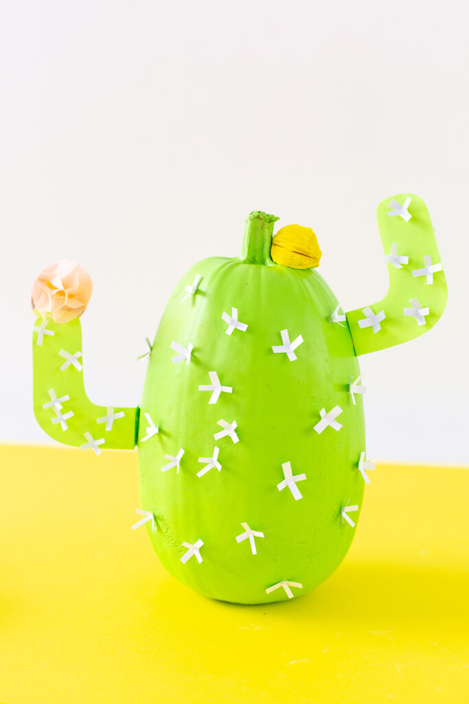 DIY No-Carve Cactus Pumpkins – Aww Sam