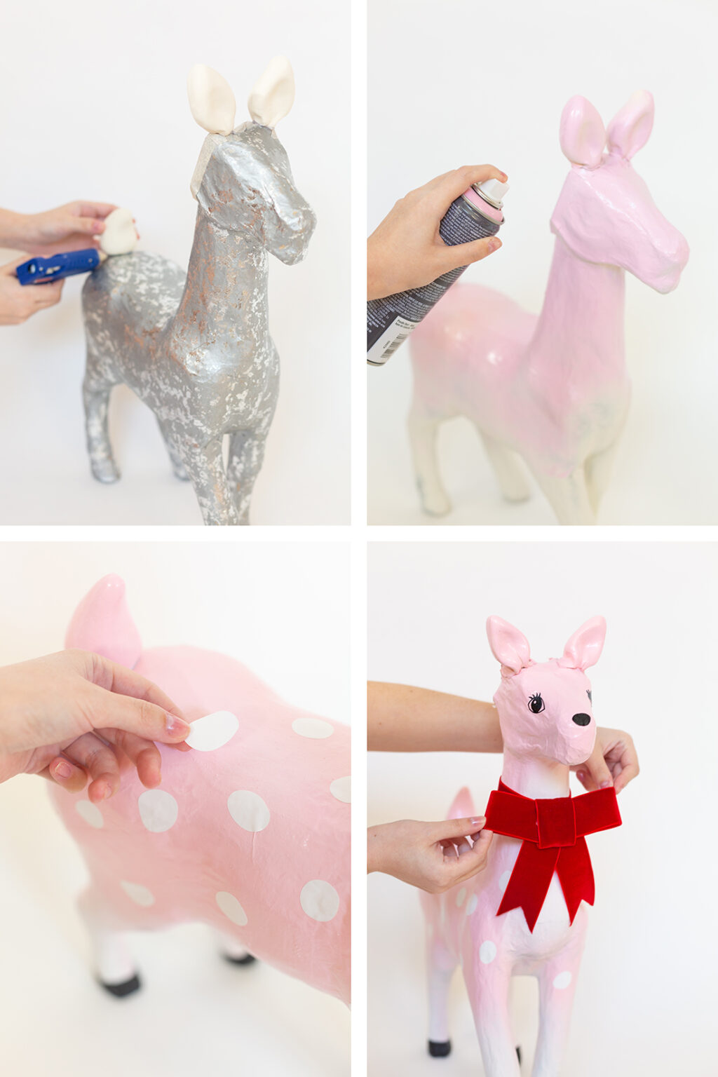 DIY Vintage Kitsch Deer + Our Holiday Door Decor – Aww Sam